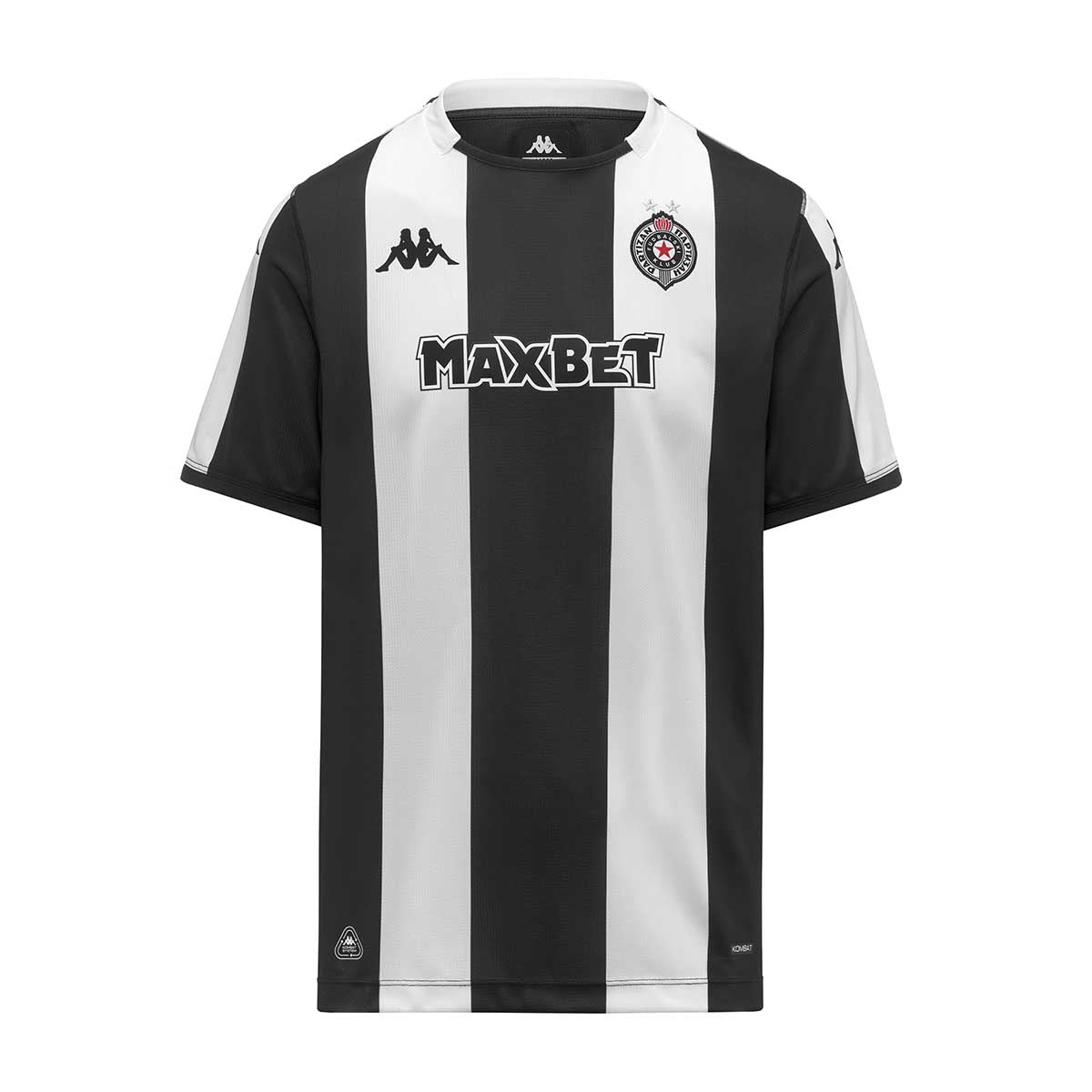 Maillot Kombat Home FK Partizan 25/26 Noir Homme | Kappa France