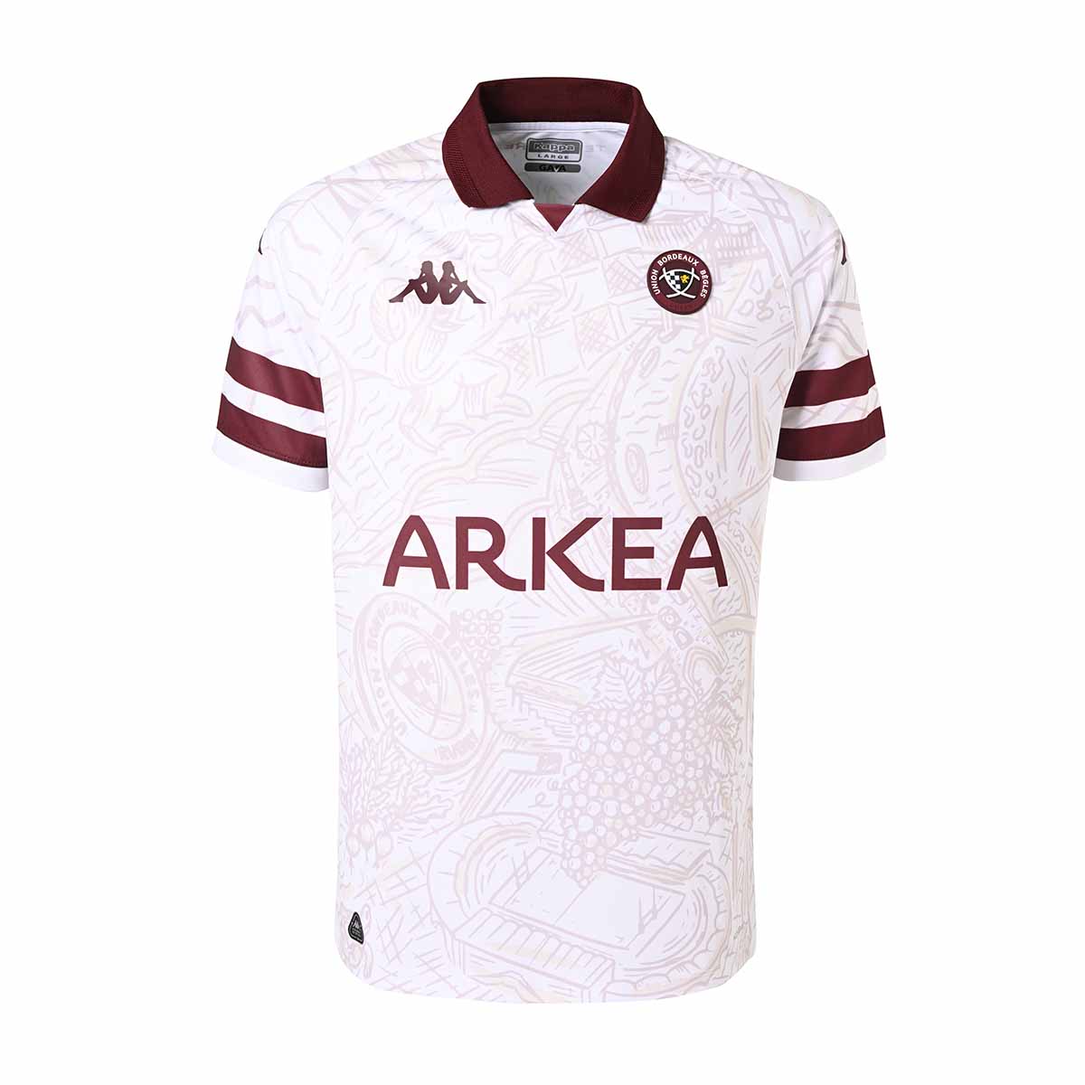 Maillot Kombat Away UBB 24/25 Blanc Enfant | Kappa France